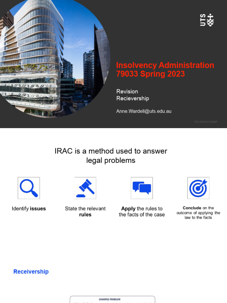 Insolvency Administration Revision Recievership | PDF