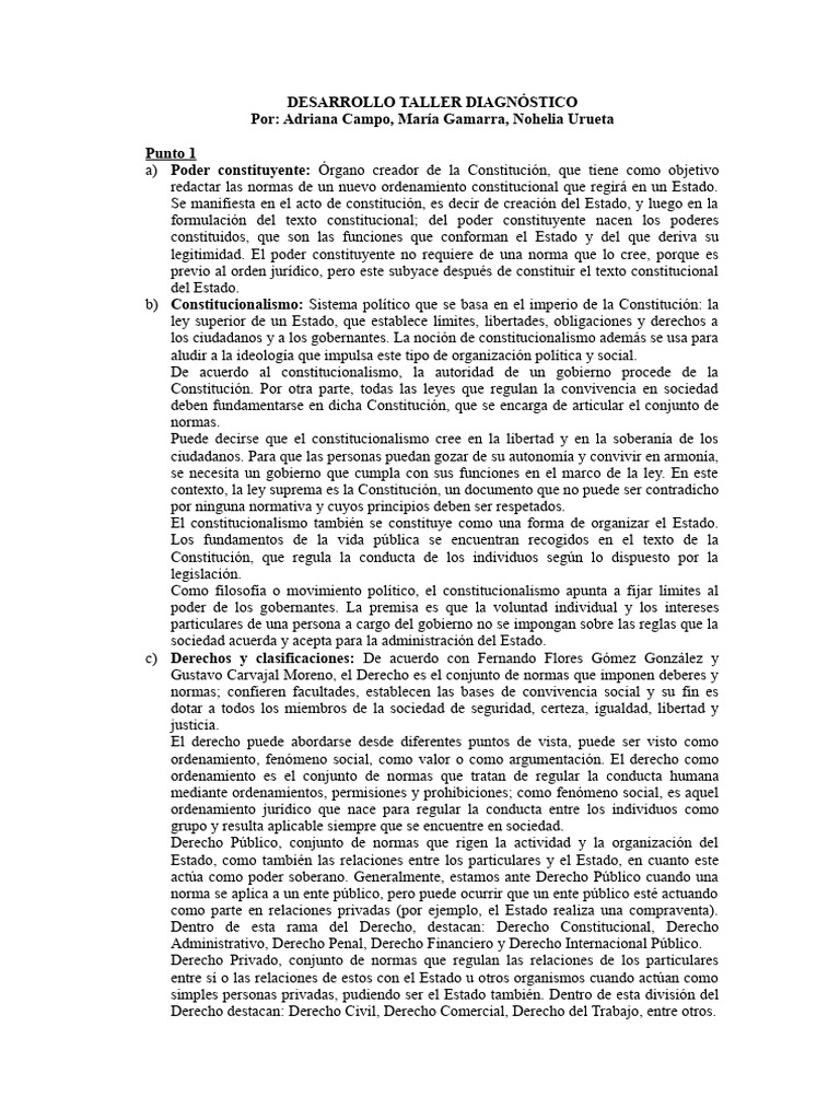 Principios fundamentales de la constitución | PDF | Constitución ...