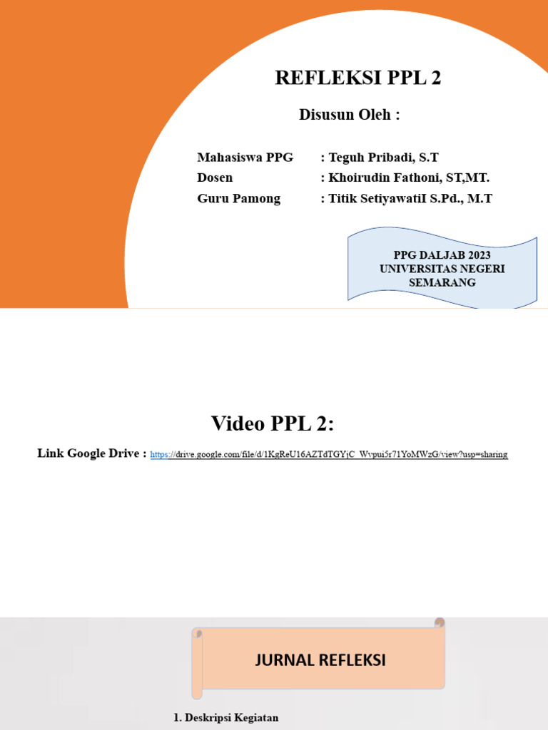 Presentasi Refleksi PPL 2 | PDF