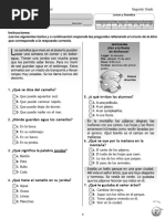 Evaluación Diagnóstica de Lectura 2do Grado 2023 | PDF