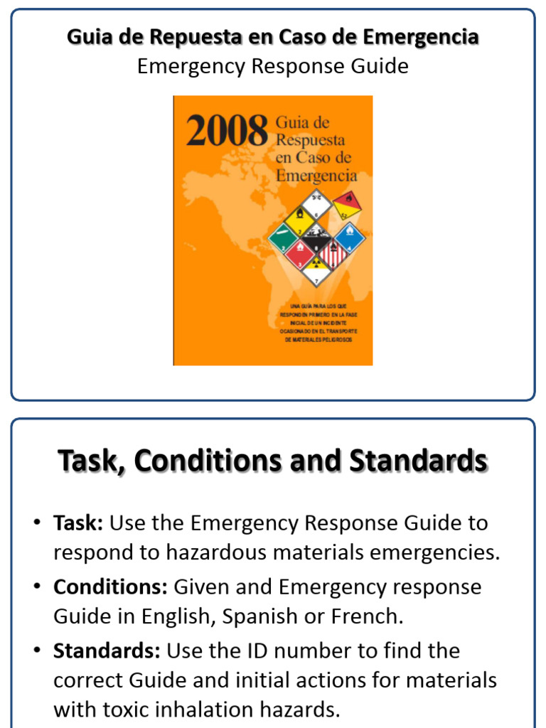 1.4 Emergency Response Guide | PDF | Química | Química Orgánica