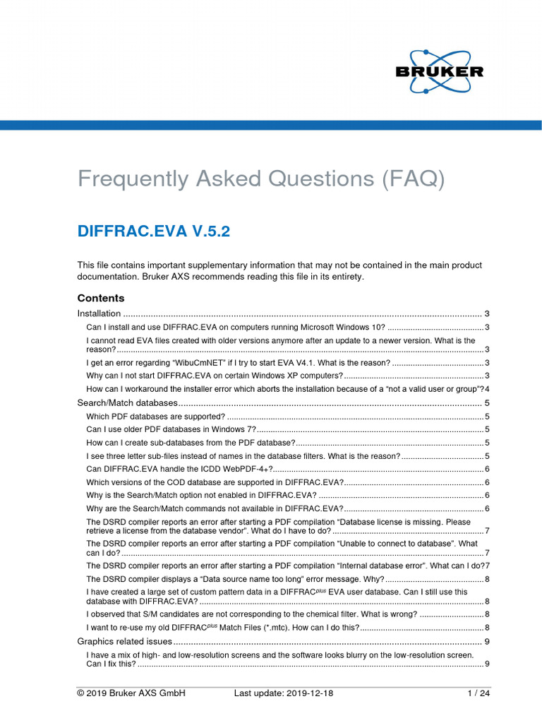 Diffrac - Eva Faq | PDF | Microsoft Windows | Microsoft Excel