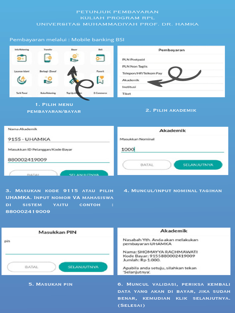 Petunjuk Pembayaran Kuliah Program RPL Universitas Muhammadiyah Prof ...