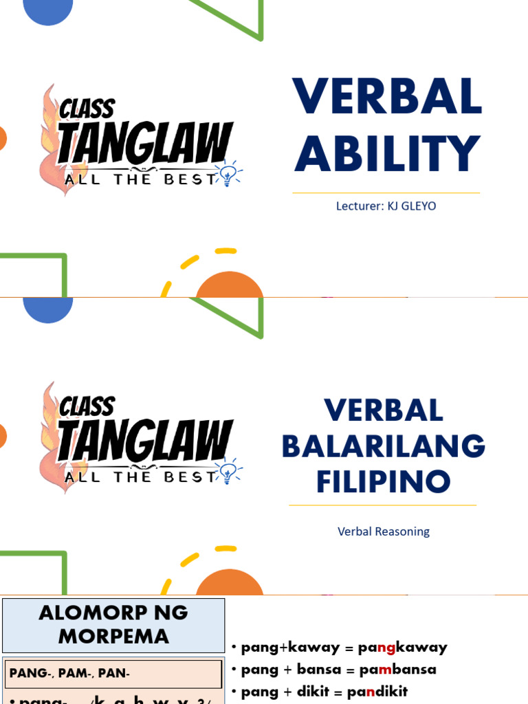 Verbal Balarilang Filipino | PDF