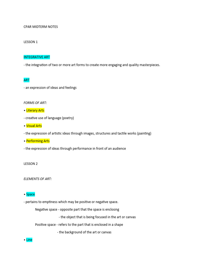 CPAR-NOTES | PDF | Paintings