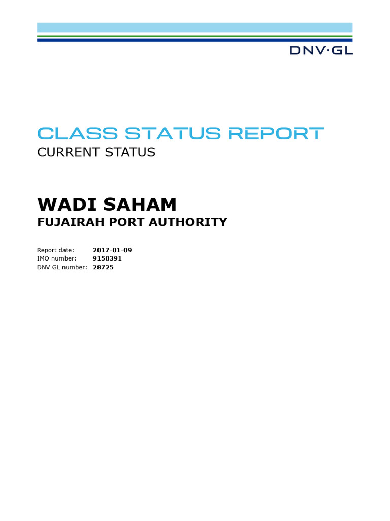 07 Class Status Report | PDF | Marine Propulsion | Engines