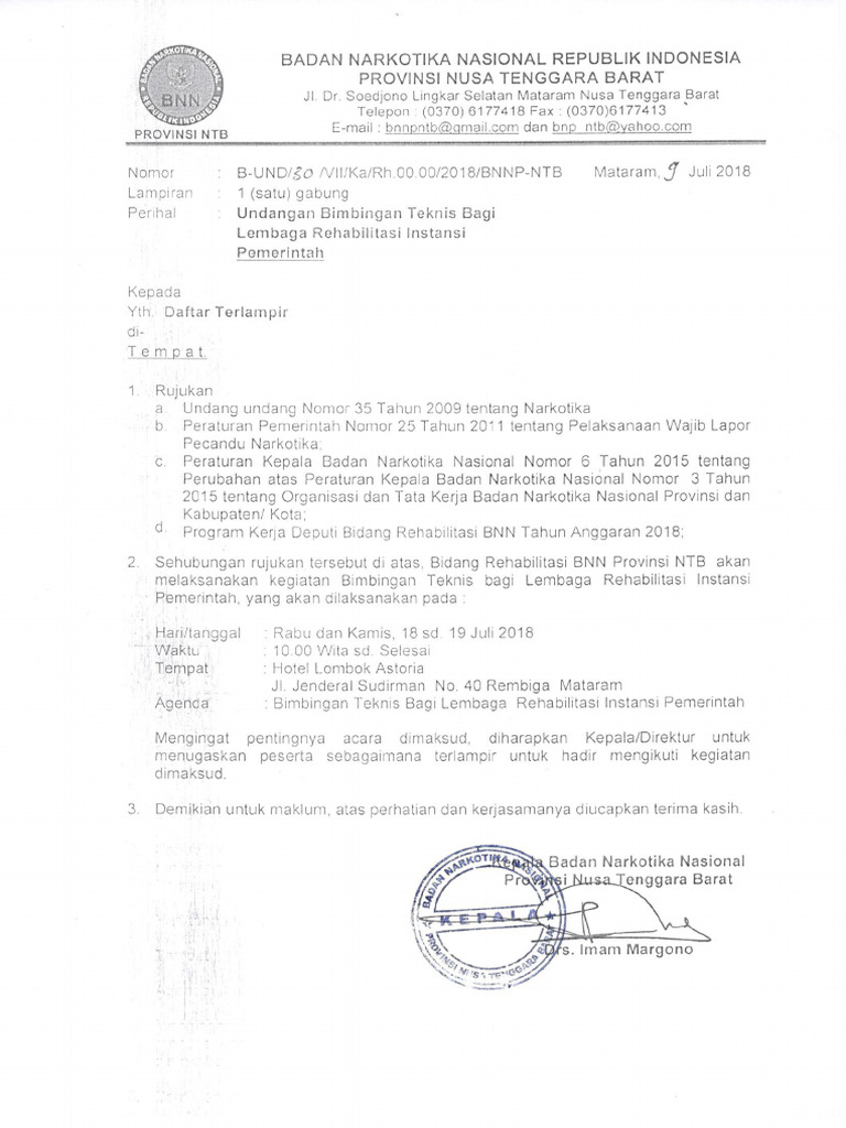 Undangan Bimtek LRIP | PDF