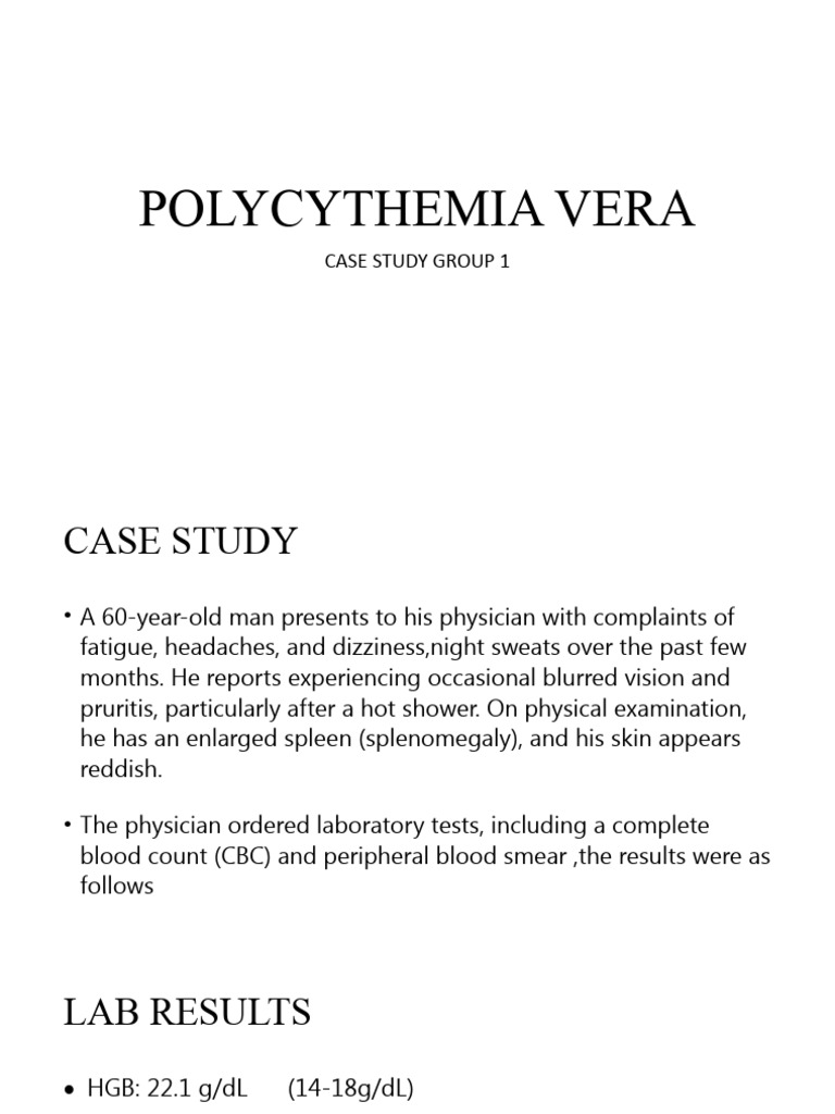 POLYCYTHEMIA VERA Presentation | PDF | Blood Cell | Blood