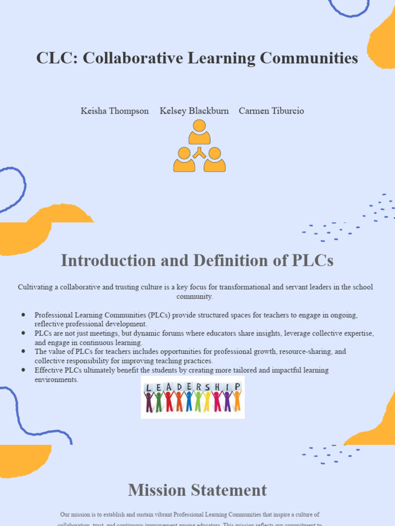 CLC Collaborative Learning Communities | PDF | Teachers | Behavior ...