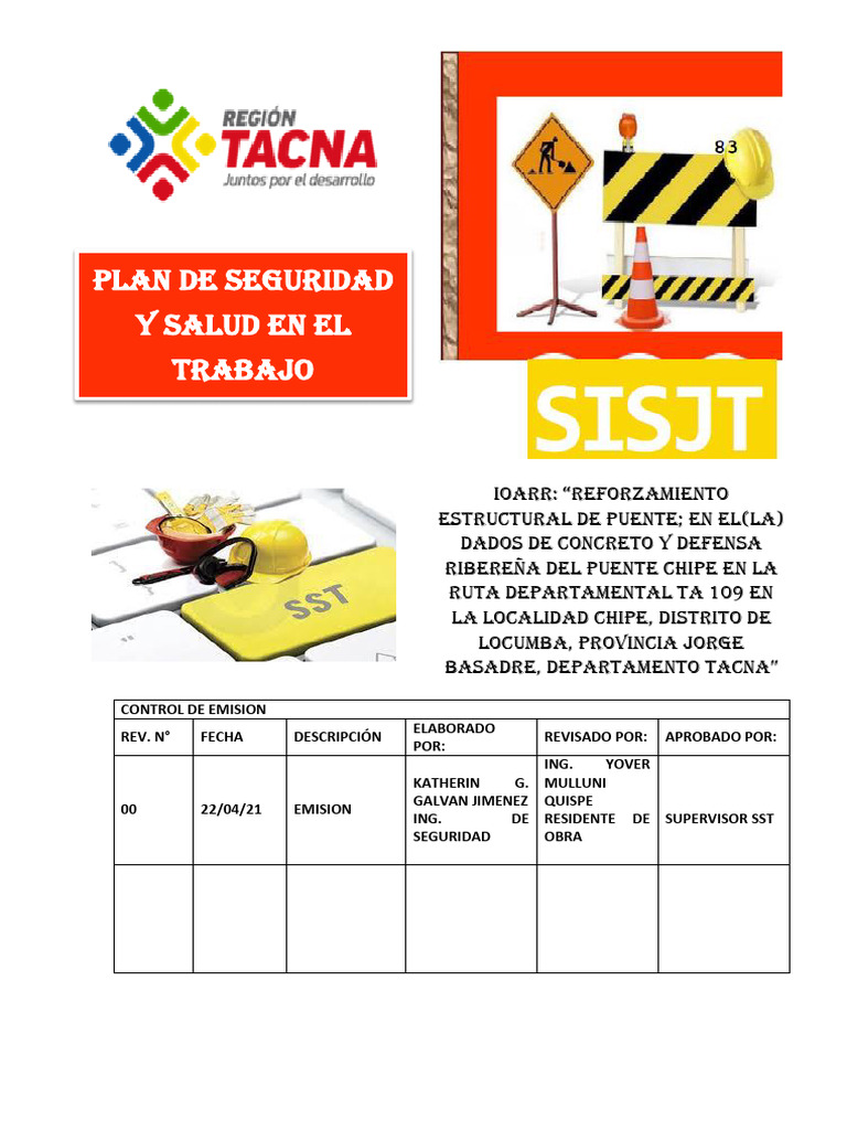 Plan de Seguridad y Salud en El Trabajo Puente Chipe | Descargar gratis PDF | Seguridad y salud ...
