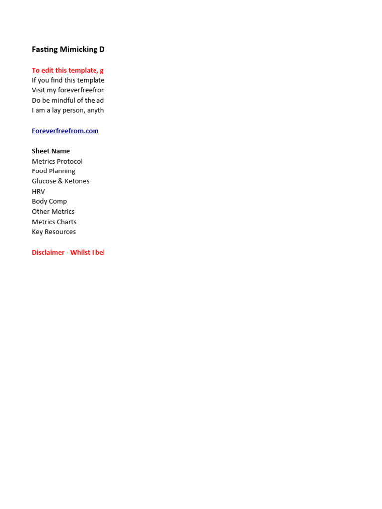 Fasting Mimicking Diet | PDF