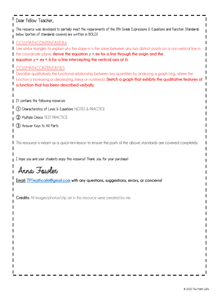 Anna Fowler: Dear Fellow Teacher | PDF | Mathematics | Mathematical Objects