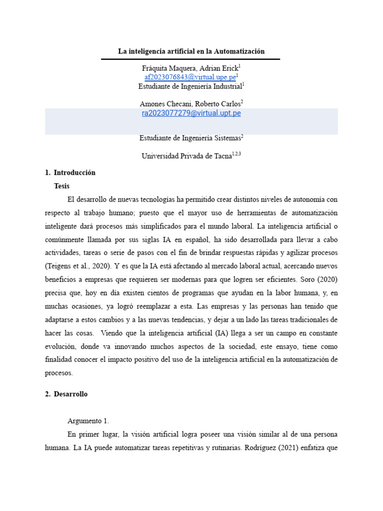Roberto Amones - Ensayo Final - Epis | PDF | Inteligencia artificial | Inteligencia (IA) y semántica