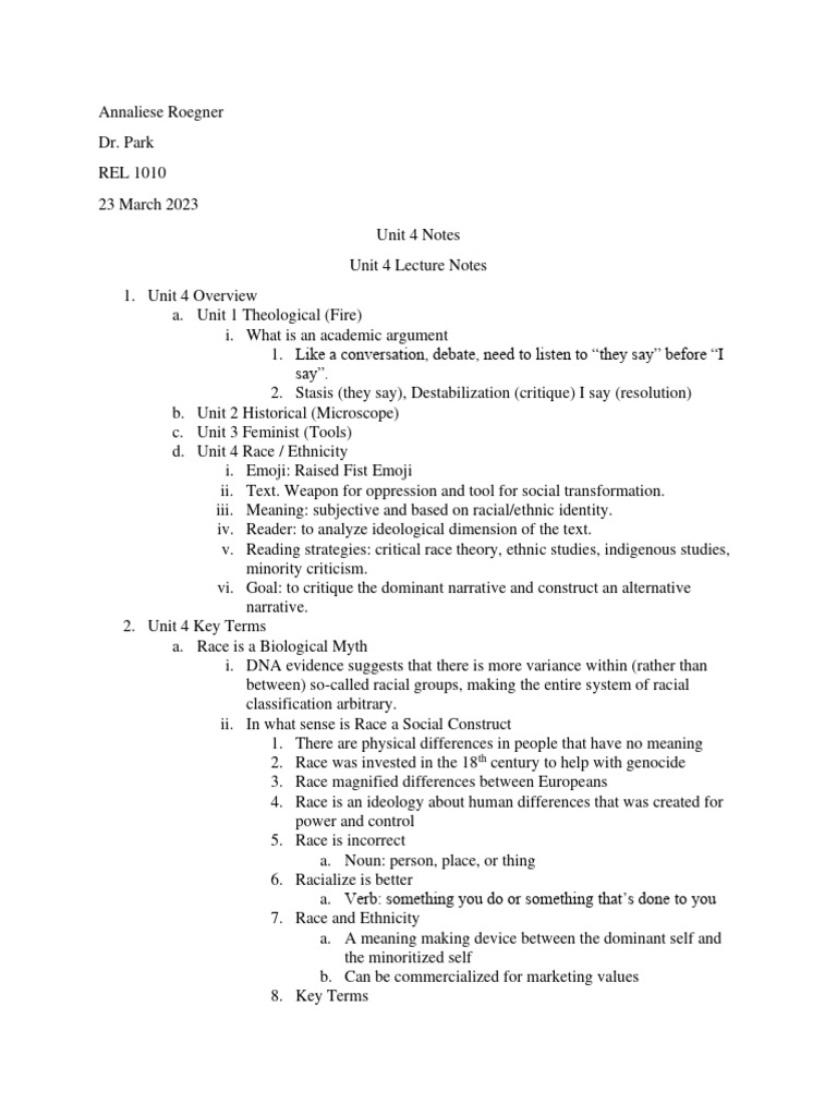 Unit 4: Race and Ethnicity Analysis | PDF | Israelites | Ham (Son Of Noah)