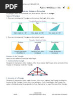 Class 10 Maths Chapter 6 Triangle Notes | PDF | Triangle | Classical ...