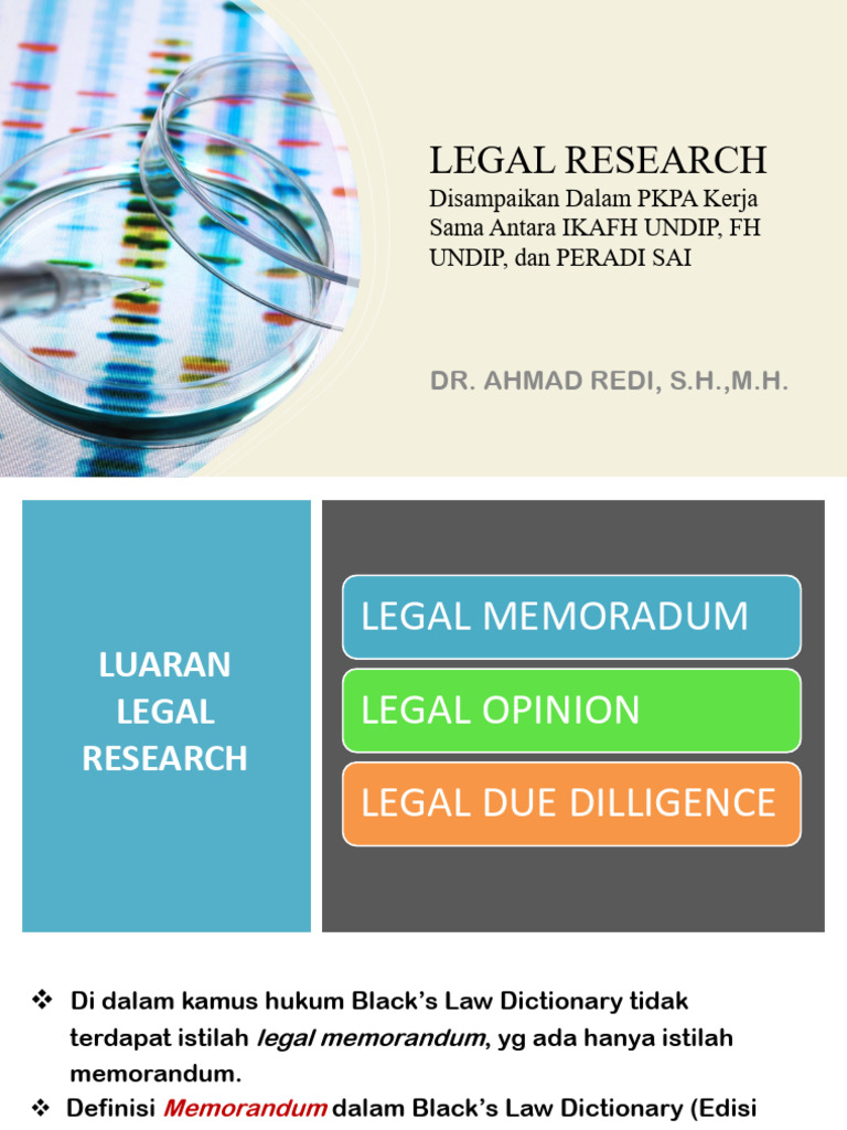 Legal Research Peradi Sai-Ikafh Undip Ahmad Redi | PDF
