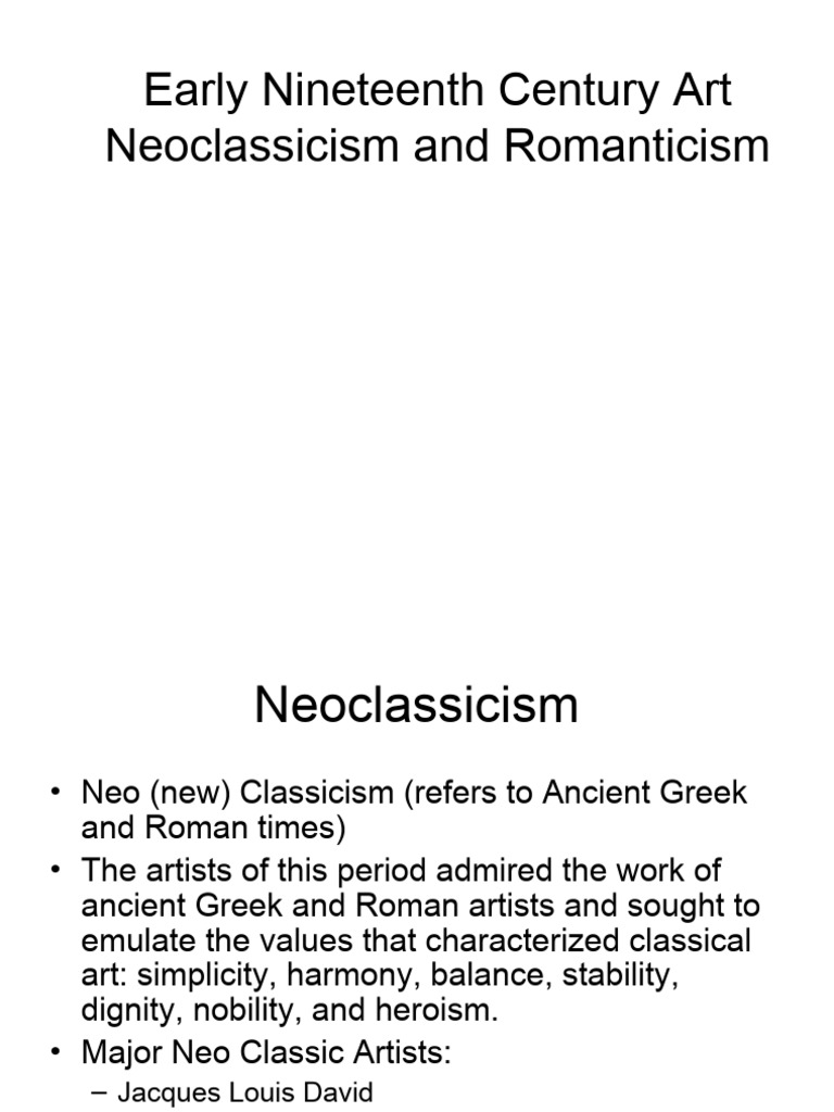Neoclassicism and Romanticism | PDF | Classics