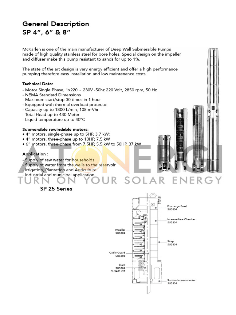 Data Sheet Aton Pump 3 Compressed | PDF | Pump | Electric Motor