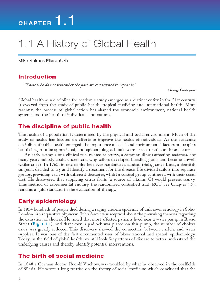 A History of Global Health | PDF | World Health Organization | Public ...