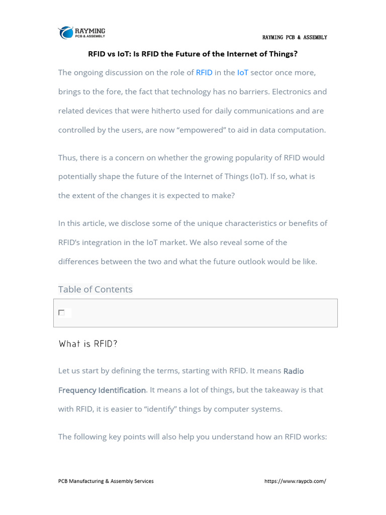 RFID Vs IoT Is RFID The Future of The Internet of Things | Download ...