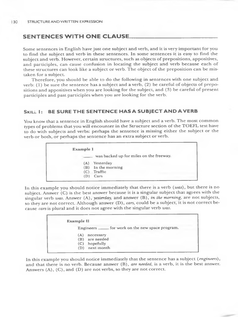 TOEFL - Free Trial - Handout - 2 | PDF | Linguistics | Syntax