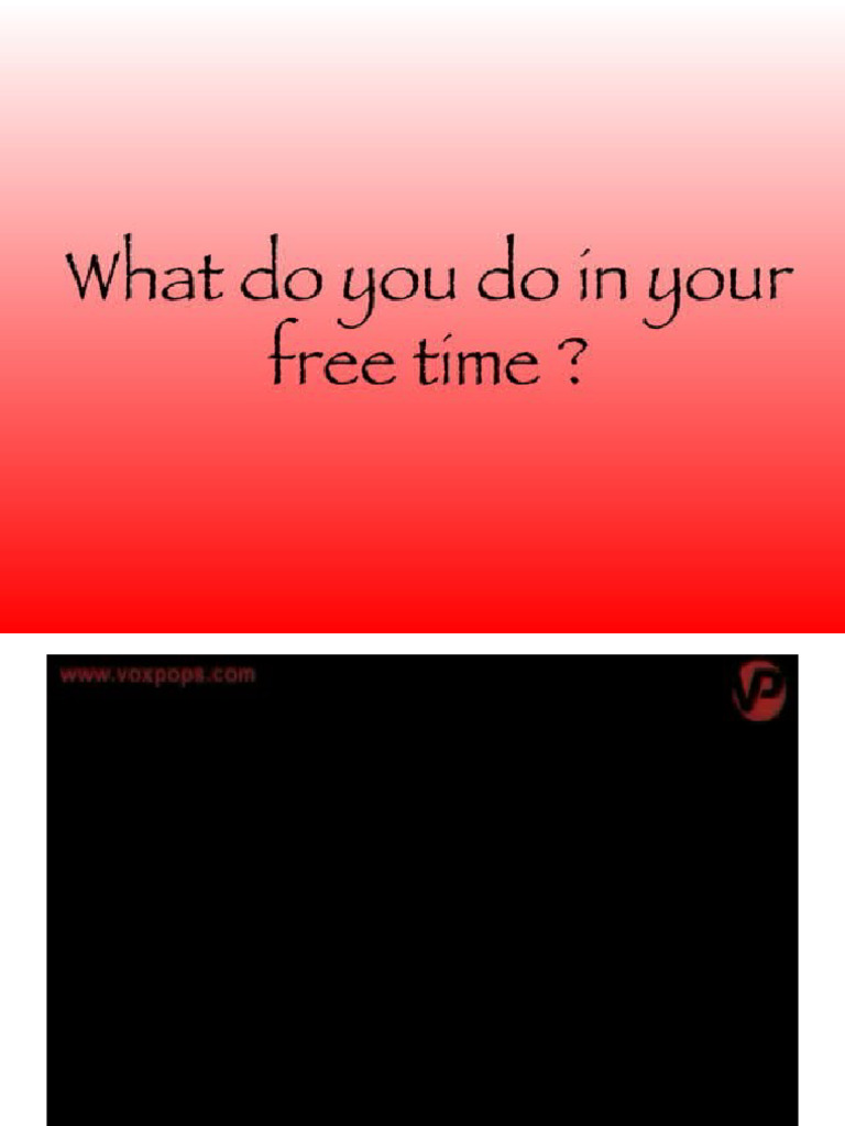 Free Time Speaking | PDF