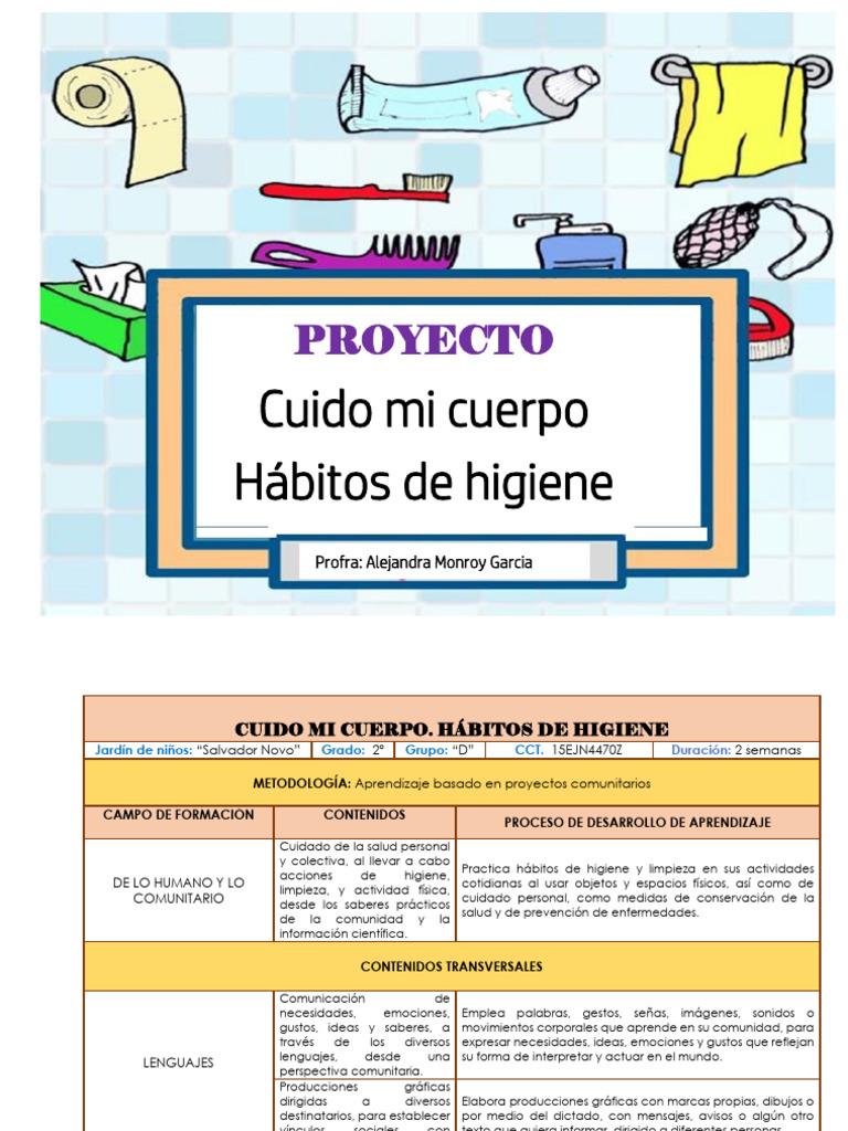 Cuido Mi Cuerpo | PDF | Educación de la primera infancia | Aprendizaje