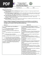 TOS - FILIPINO - 7 - UNANG-MARKAHAN | PDF