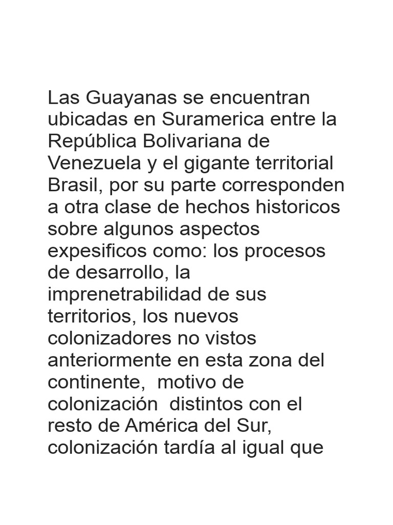 Historia y Cultura de Las Guayanas | PDF | América del Sur | Américas