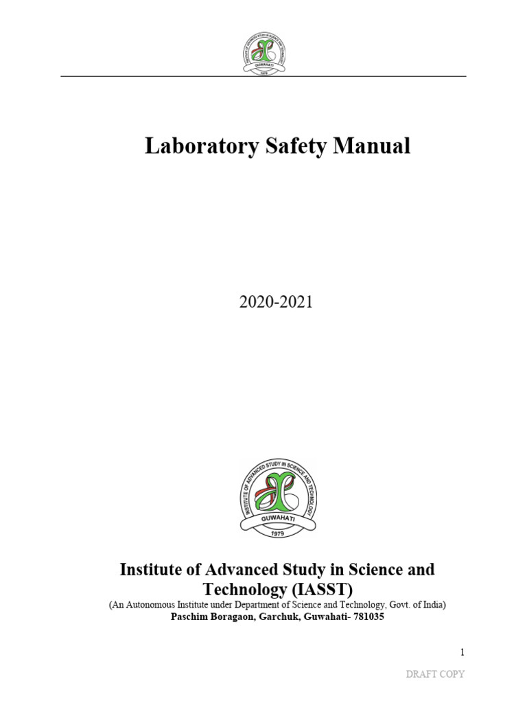 Labsafety Manual IASST DS2 | PDF | Laboratories | Chemistry