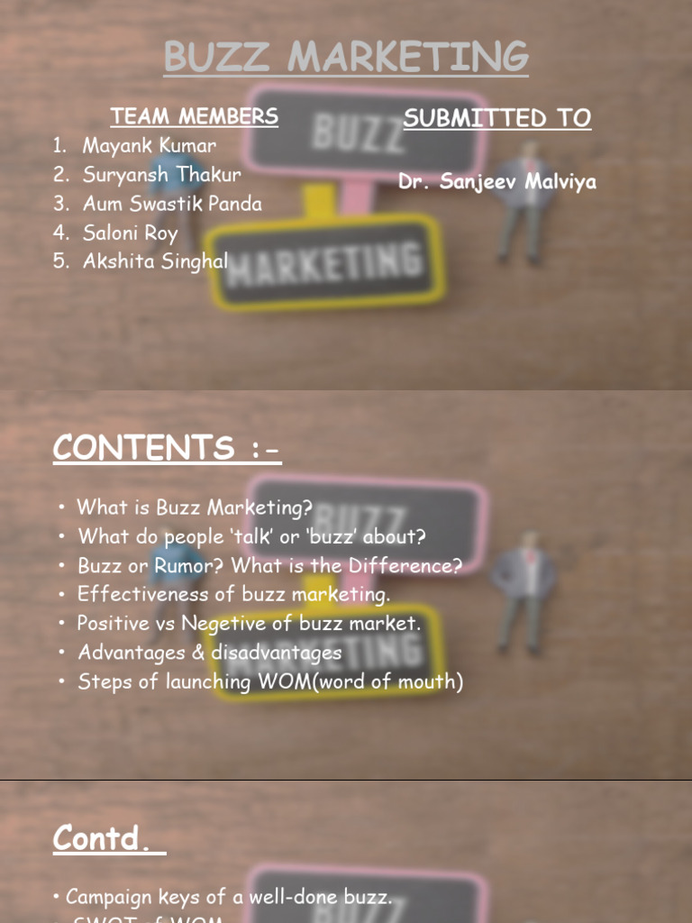 AMM Buzz Marketing | PDF | Communication | Public Sphere