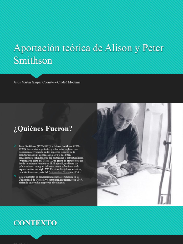 Aporte A La Arquitectura de Los Arquitectos Smithson | PDF