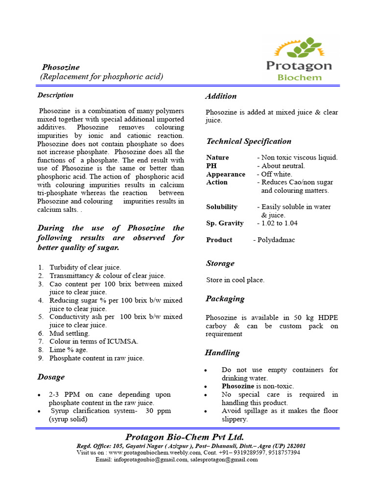 Phosphoric Acid Substitute | PDF | Phosphate | Phosphoric Acid