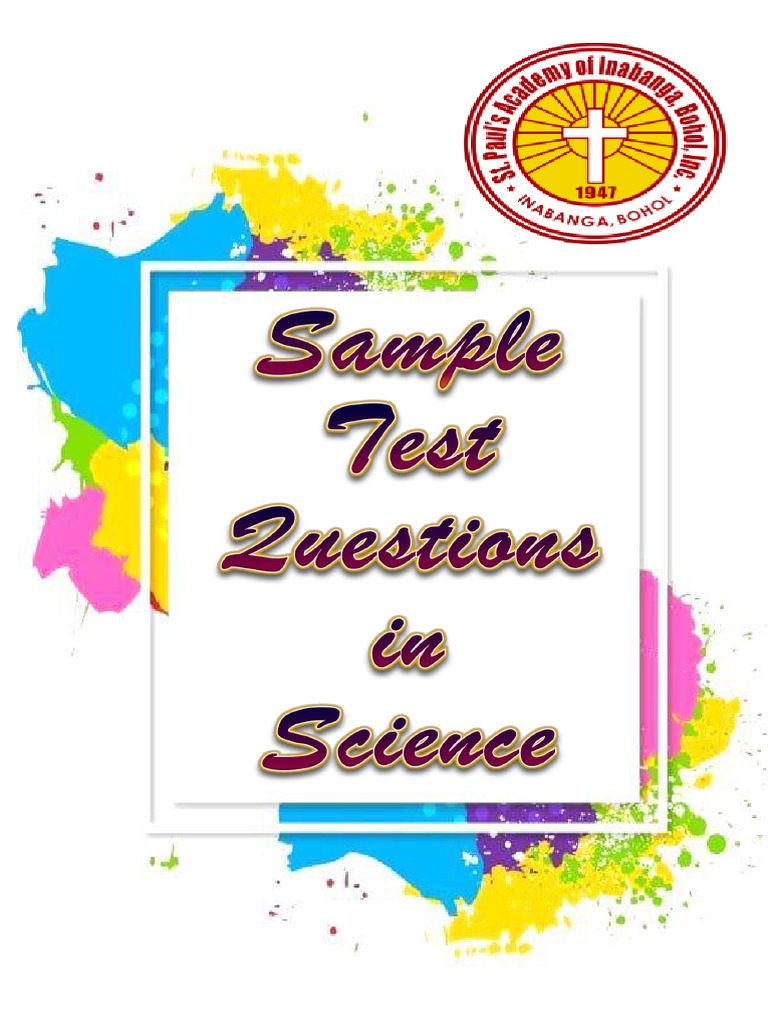 Sample Test Questions - (Q1) - Science 7 | PDF | Science | Cognition