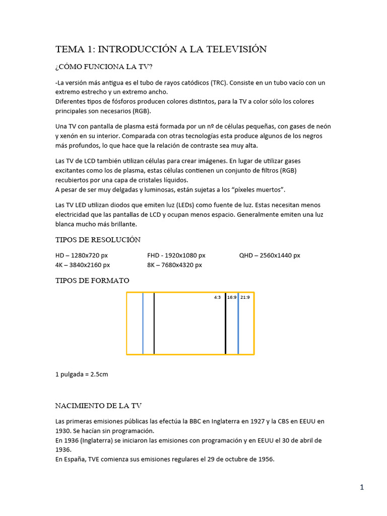 Tema 1,2,3,4 | PDF | Televisión | Micrófono