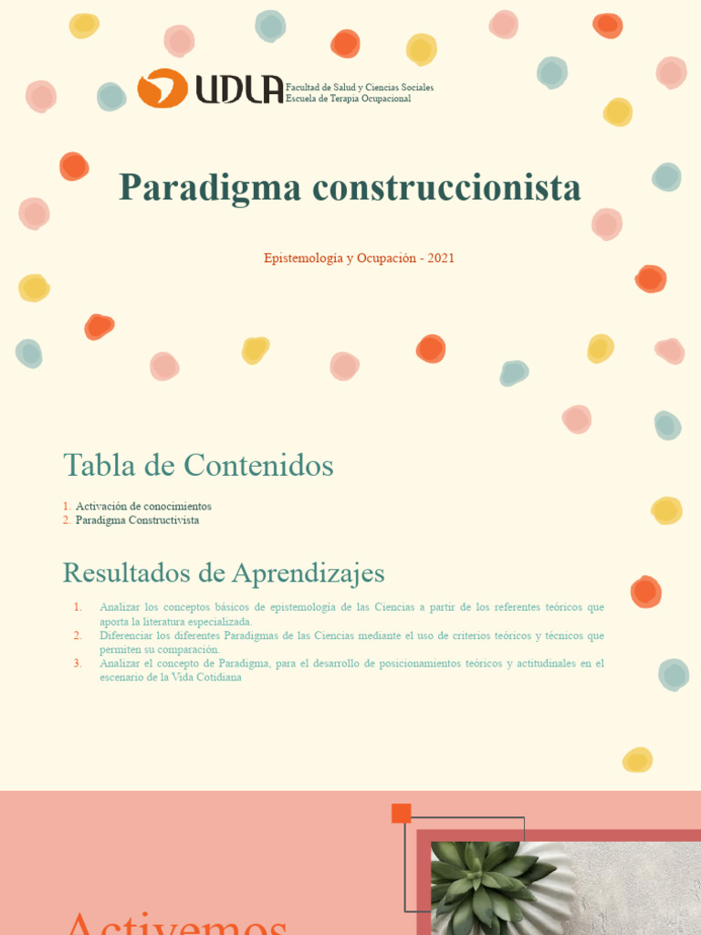 Paradigma Construccionista | PDF | Teoría | Paradigma