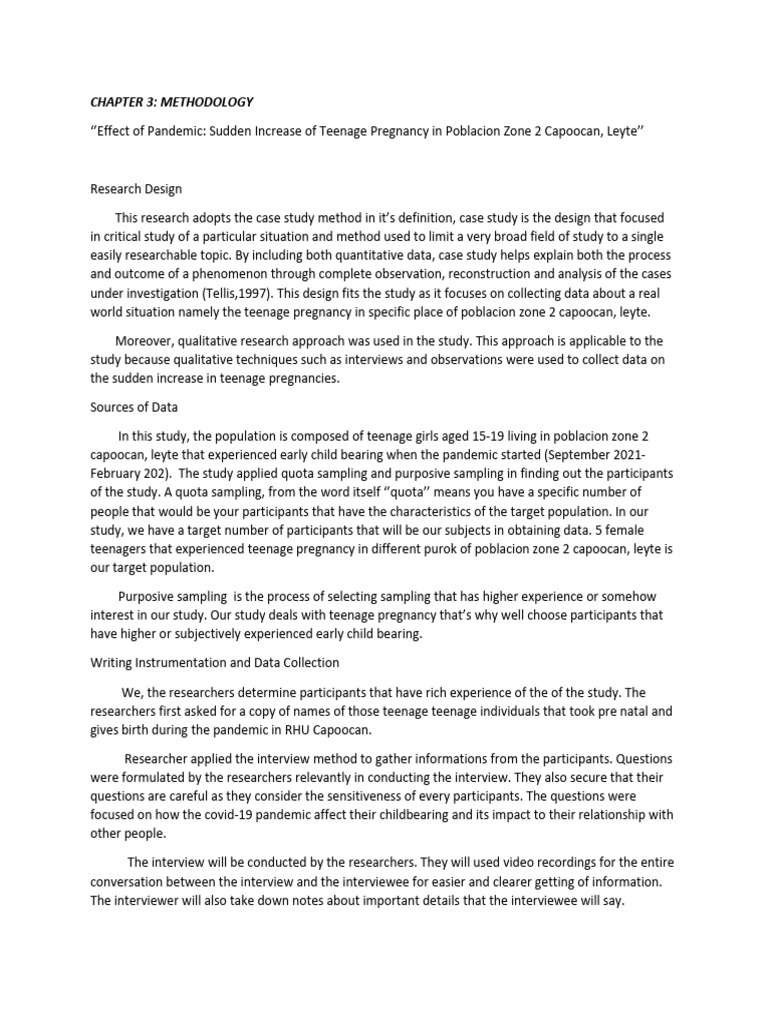 Chapter 3 | PDF | Methodology | Case Study
