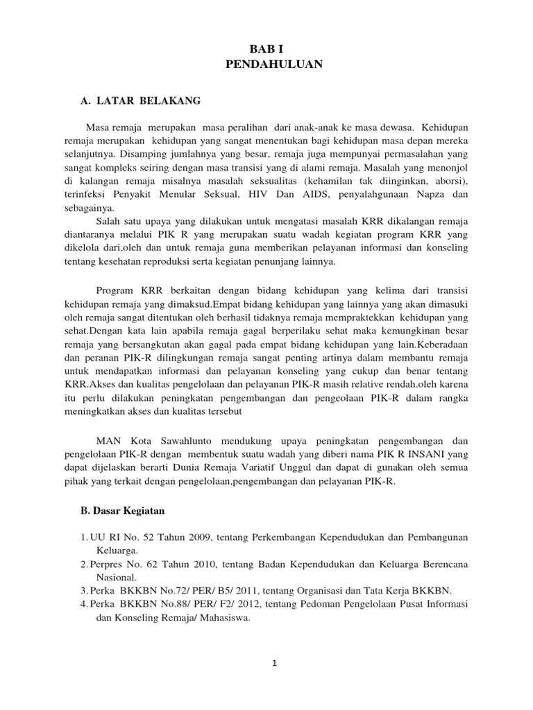 PROGRAM KERJA PIK R Sawahlunto 2022-2023 | PDF