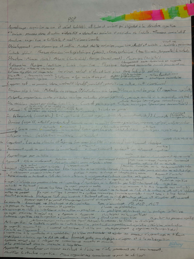 Feuille de Note PSP100 | PDF