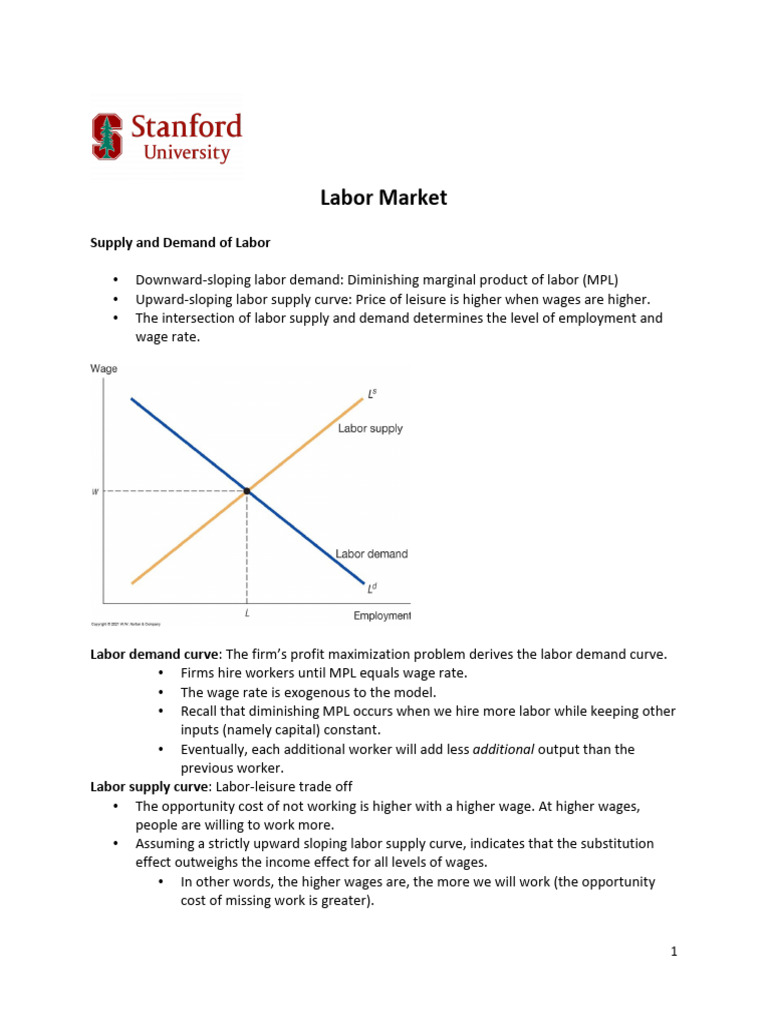 Labor Market Supply and Demand Analysis | PDF | Labour Economics | Demand