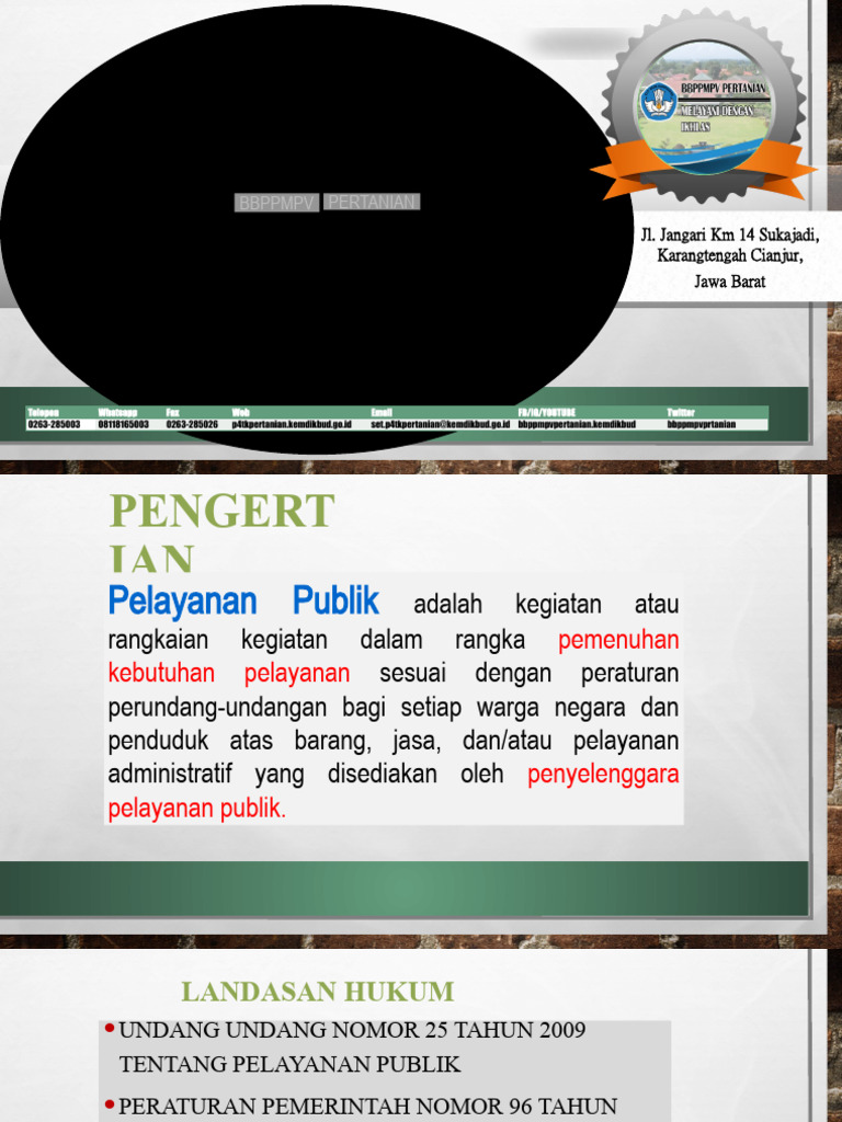 1.pelayanan Publik BBPPMPV Pertanian 2020 (2782020) | PDF