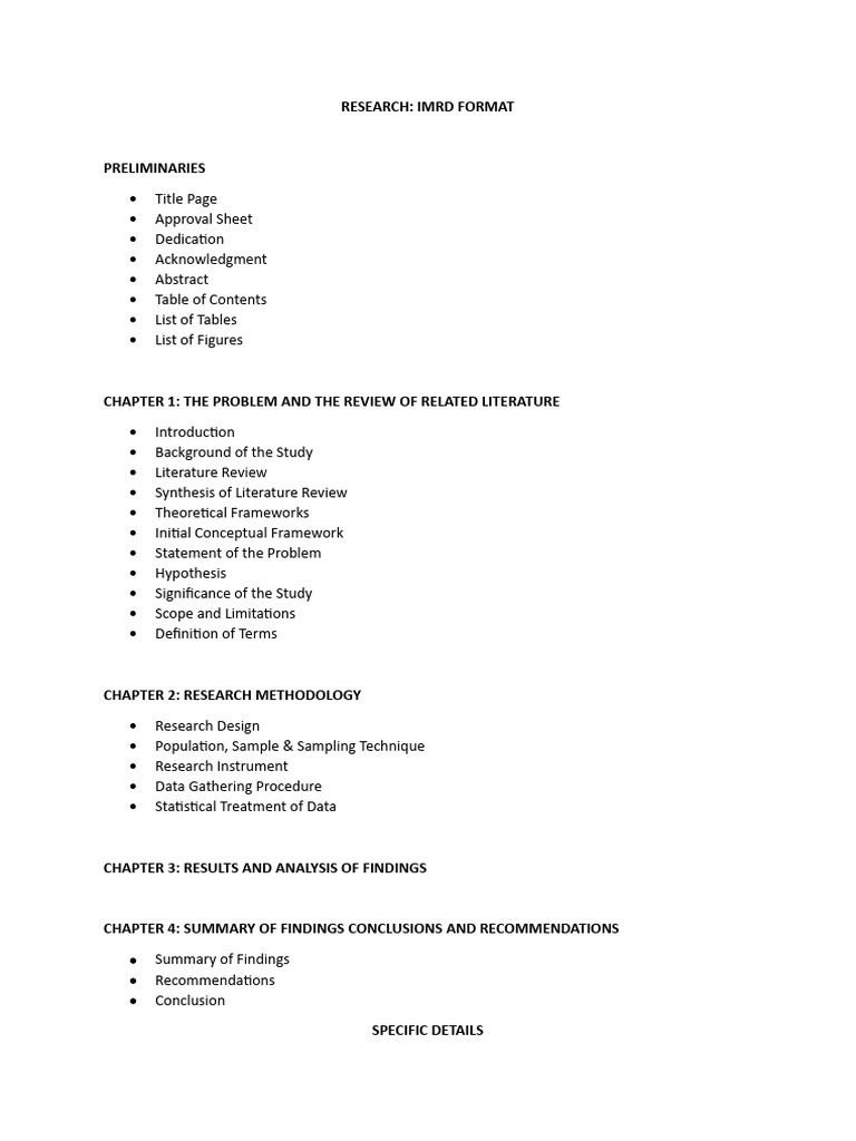 Research Imrd-Template | PDF | Theory | Survey Methodology