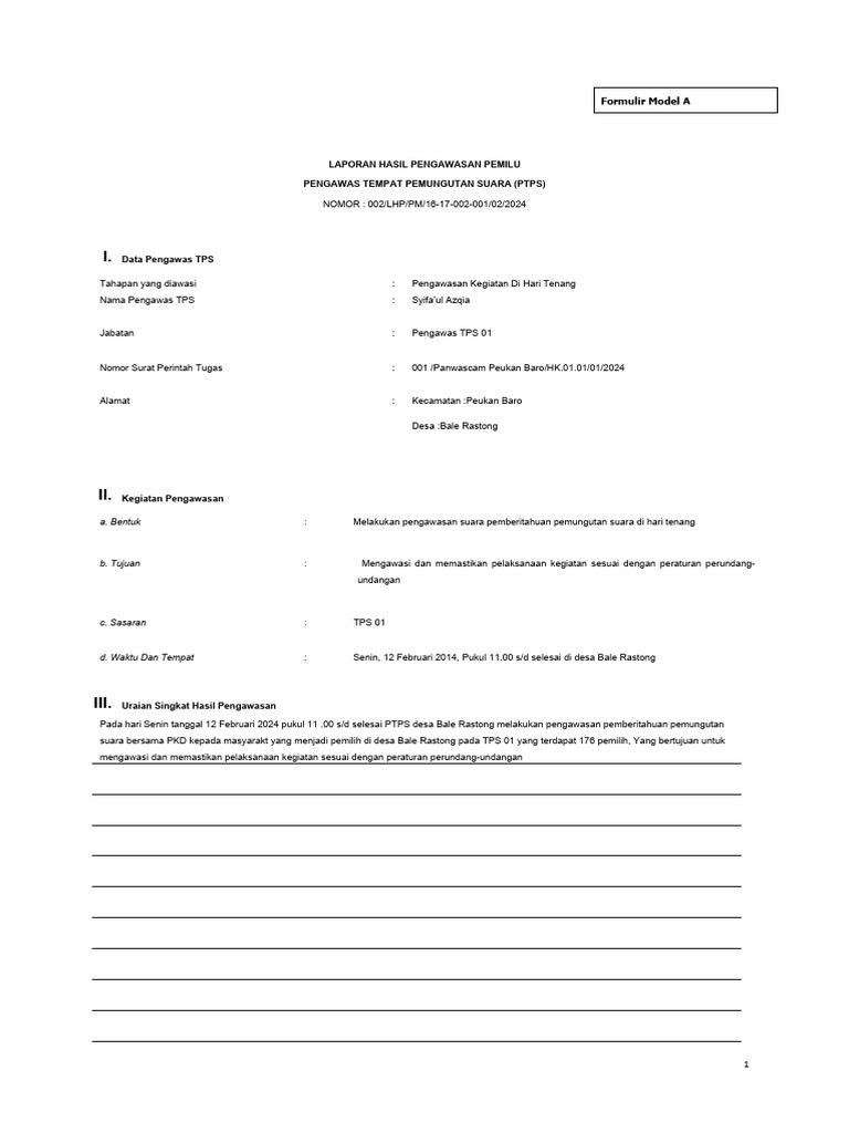 PTSP Laporan | PDF | Hukum