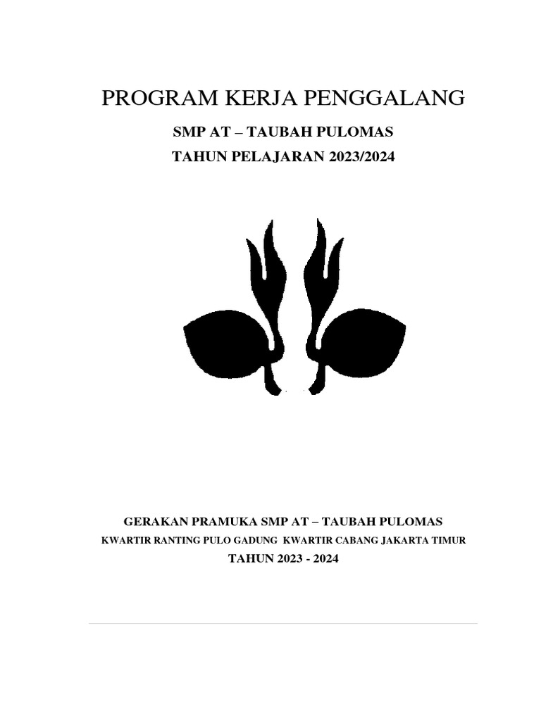 Program Kerja Pramuka SMP at Taubah Pulomas 2023-2024 | PDF