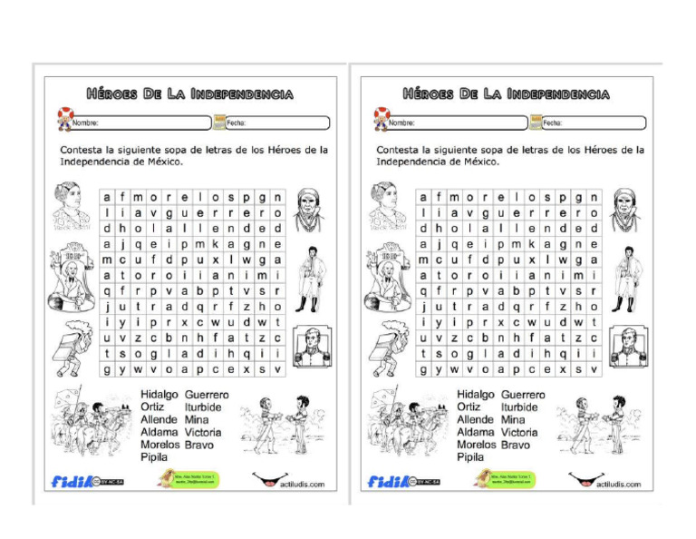Sopa de Letras Independencia | PDF
