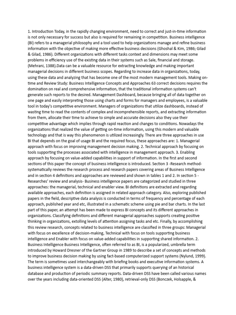 BI | PDF | Business Intelligence | Information