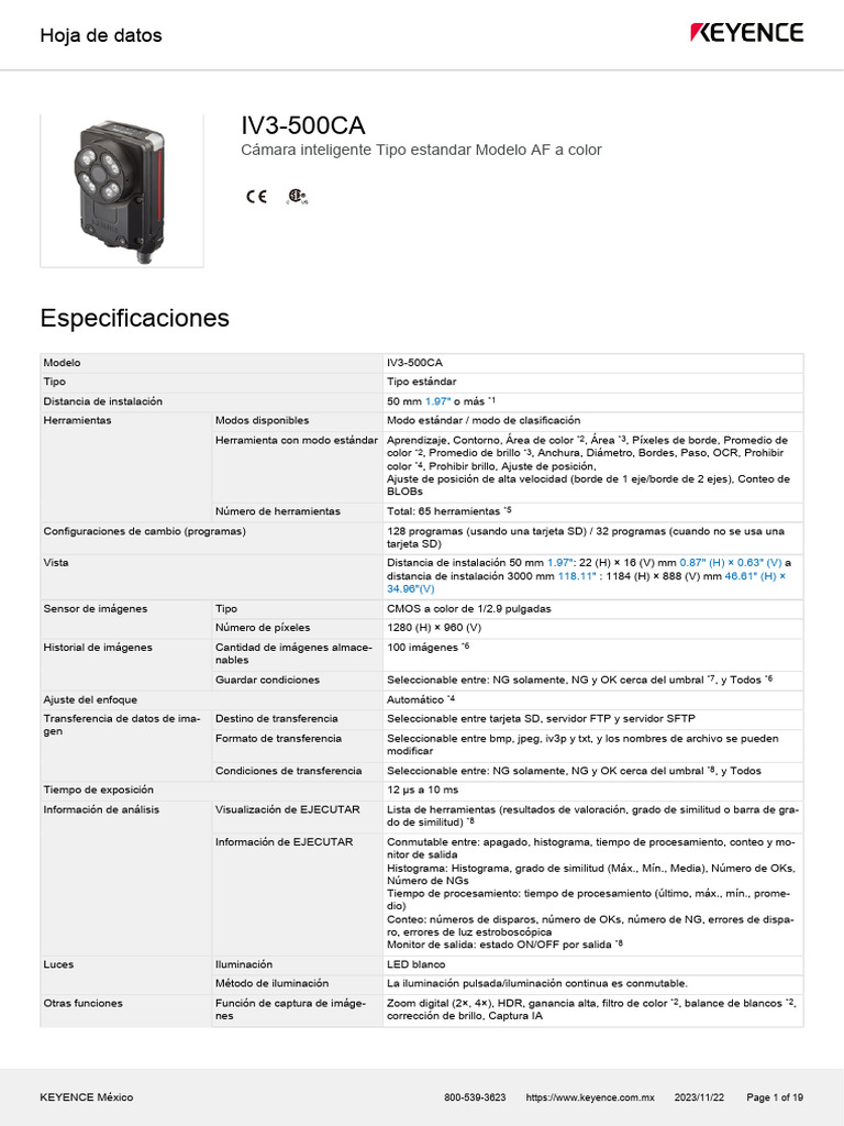 IV3-500CA Datasheet | PDF | Conector eléctrico | Software
