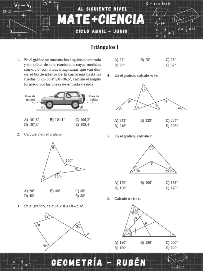 Material Completo De Geometria Pdf Triángulo Euclides