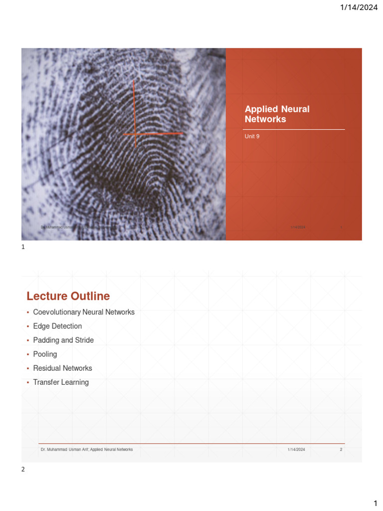 ANN-Unit 9 - Convolutionary Neural Networks | PDF | Artificial Neural Network | Computer Science