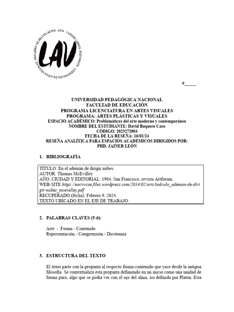 Reseña en El Ademan de Dirirgir Nubes | PDF | Pensamiento